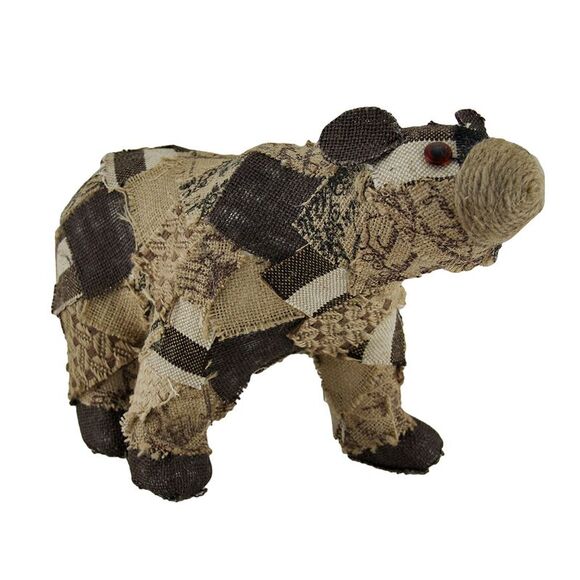 Zeckos | Art | Patches The Recycled Burlap Bear Decorative Statue ...